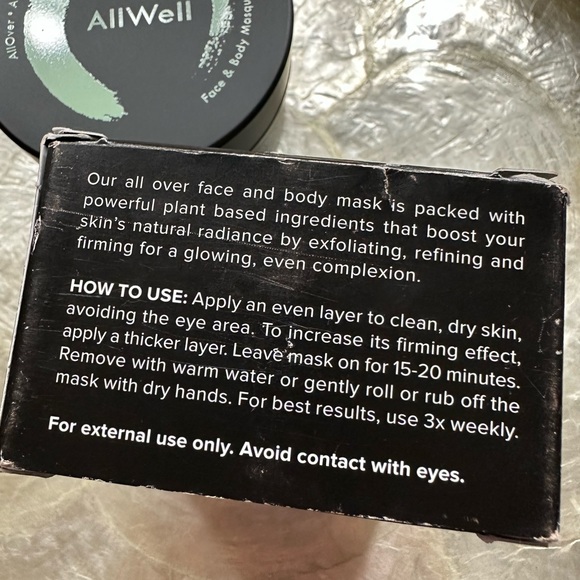 AllWell | Bath & Body | Allwell Beauty Botanical Radiant Face And Body Mask Vegan Crueltyfree ...